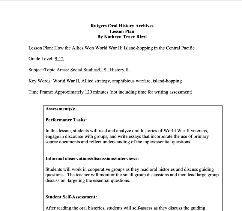 Outreach and Technical Assistance Network | Rutgers Oral History ...